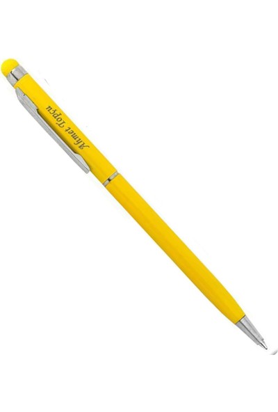 Pigado İsme Kişiye Özel Ince Model Tükenmez Kalem Sarı