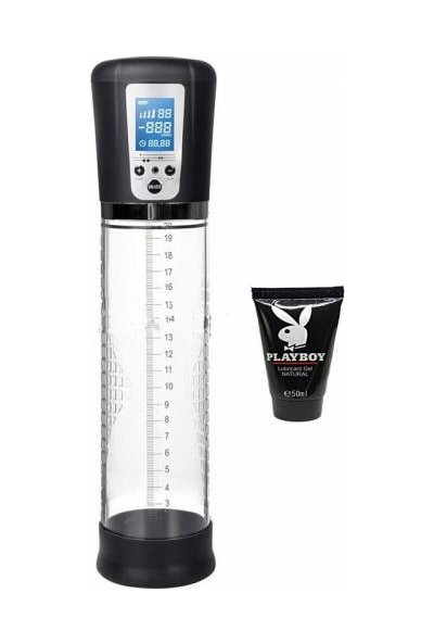 Pipedream Göstergeli Tam Otomatik Penis Pompası ve Playboy Kayganlaştırıcı Jel