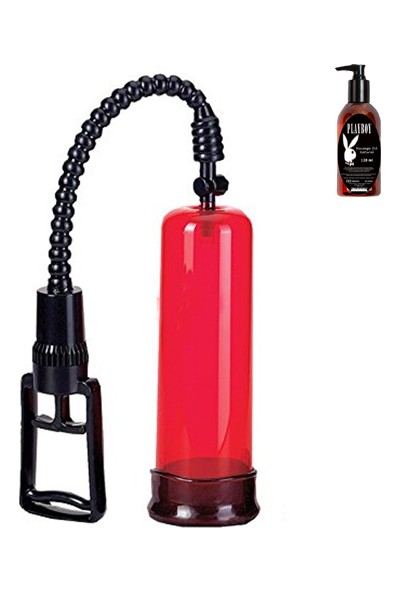 Seven Creations Air Control Pump Red Penis Pompası ve Playboy Masaj Yağı Seven Creations Air Control Pump Red Penis Pompası ve Playboy Masaj Yağı