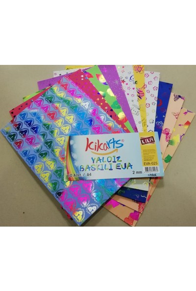 KİKA Yaldız Baskılı Eva 21 x 30 cm 10'lu