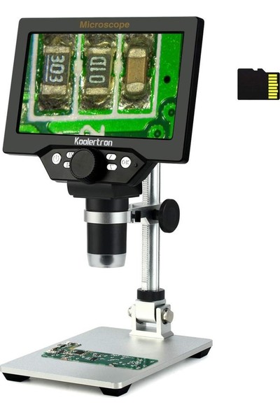 Koolertron 12MP 7 Inch LCD Dijital USB Mikroskop Siyah Koolertron 12MP 7 Inch LCD Dijital USB Mikroskop Siyah