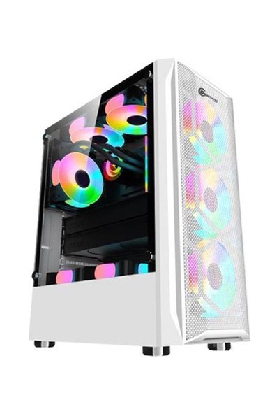 Performax Hellfire Beyaz Tempered Cam RGB 550W 80 + ATX Kasa Performax Hellfire Beyaz Tempered Cam RGB 550W 80 + ATX Kasa