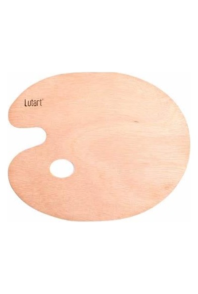 Lutart PC04 Ahşap Oval Palet 40 x 50 cm Lutart PC04 Ahşap Oval Palet 40 x 50 cm