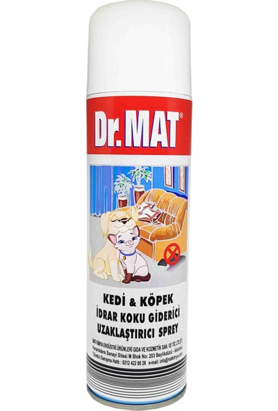 Dr. Mat Kedi ve Köpek İdrar Koku Giderici Sprey 500 ml Dr. Mat Kedi ve Köpek İdrar Koku Giderici Sprey 500 ml