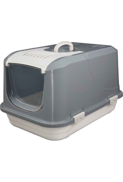 Amazon Pet Kapalı Kedi Tuvaleti M Gri