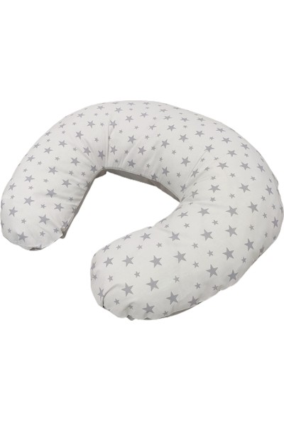 Bebek Atölyesi Gri Yıldız Desenli Emzirme Yastığı