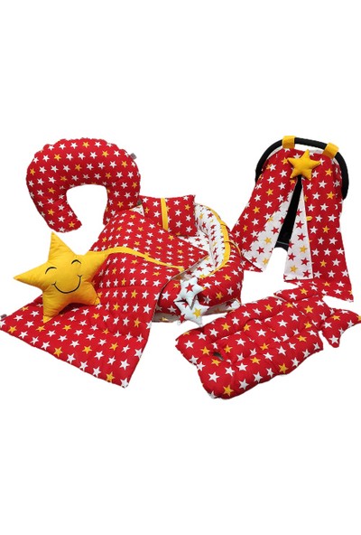 Bebek Atölyesi Babynest Taraftar Sarı Kırmızı Yıldız 7 Parça Set Bebek Atölyesi Babynest Taraftar Sarı Kırmızı Yıldız 7 Parça Set