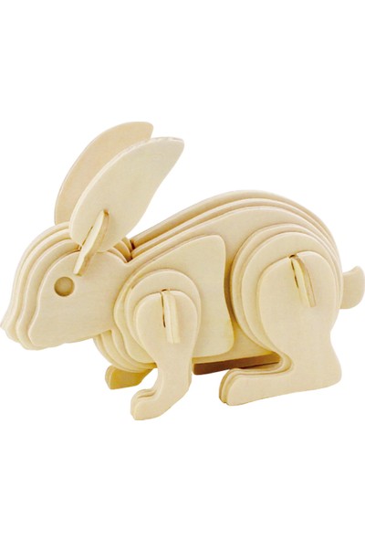 Robotime 3D Tavşan Ahşap Puzzle JP223