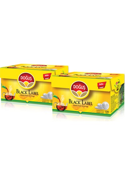 Doğuş Black Label Demlik Poşet Çay 100'lü 3,2 gr x 2'li Doğuş Black Label Demlik Poşet Çay 100'lü 3,2 gr x 2'li