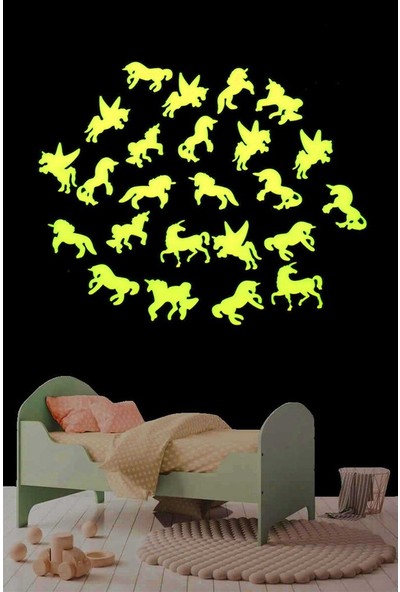 Pembe Karınca Unicorn Tasarımlı Fosforlu Duvar Süsü Pembe Karınca Unicorn Tasarımlı Fosforlu Duvar Süsü