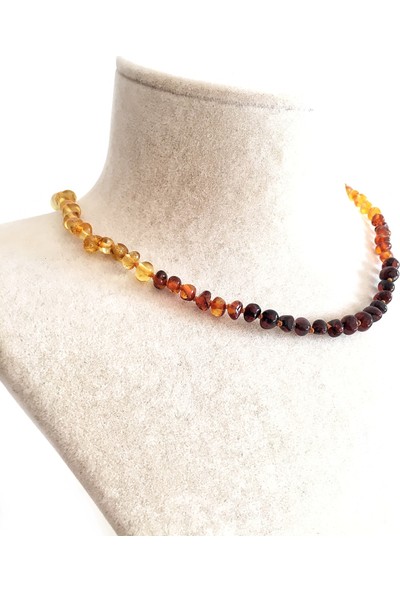 Ipek Kehribar Sertifikalı Baltık Damla Kehribar Bebek Diş Kolyesi