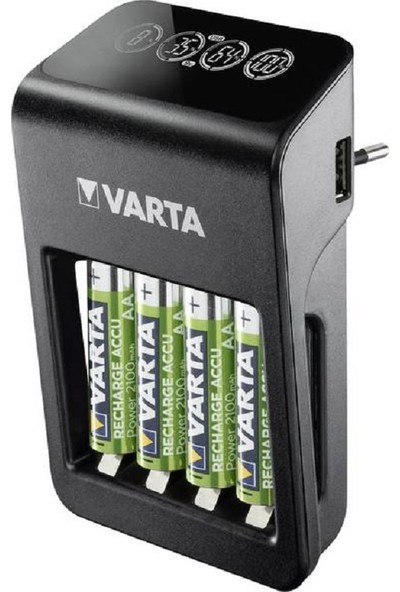 Varta LCD Plug+ Plus Şarj Cihazı + 4 x 2100 Mah Aa Şarjlı Pil