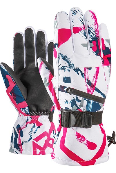 Sw Future Unisex Su Geçirmez Desenli Kayak Eldiveni (Yurt Dışından)