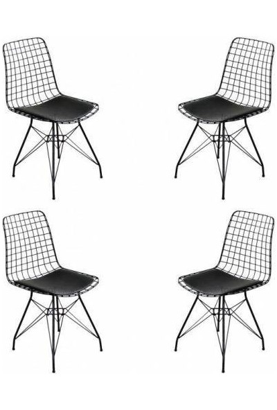 Tel-04 Nunemo 4 Adet Tel Sandalye, Kafe Sandalyesi, Mutfak,ofis Sandalyesi Tel-04 Nunemo 4 Adet Tel Sandalye, Kafe Sandalyesi, Mutfak,ofis Sandalyesi