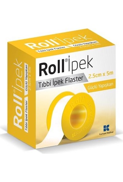 Roll Ipek 2.5x5 M Tıbbi Flaster Çinko Oksitli Kauçuk Yapışkanlı Roll Ipek 2.5x5 M Tıbbi Flaster Çinko Oksitli Kauçuk Yapışkanlı