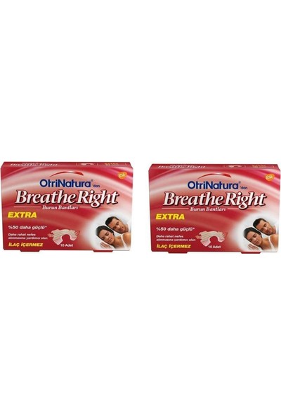 Breathe Right Extra Burun Bandı 10'lu x 2 Paket