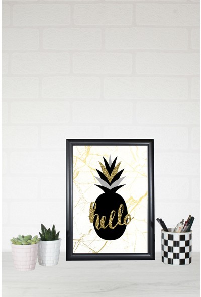 Ananas Gold-Siyah Tablo Ananas Gold-Siyah Tablo
