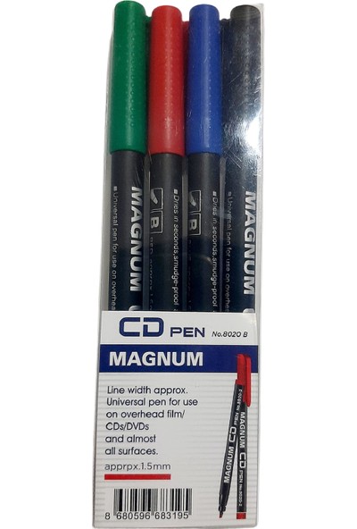 Magnum 8020-2 Asetat Kalemi 1,5 mm Kesik Uç - Cd-Dvd Kalemi - 4 Renk Magnum 8020-2 Asetat Kalemi 1,5 mm Kesik Uç - Cd-Dvd Kalemi - 4 Renk