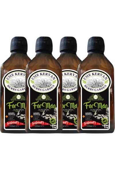 Emr Kervan For Man Tribulus & Ginseng & L-Arginin Ekstrakt 250 ml x 4