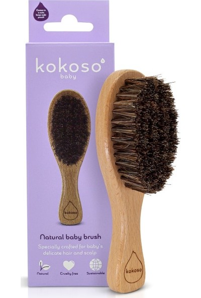 Kokoso Baby Doğal Bebek Saç Fırçası Kokoso Baby Doğal Bebek Saç Fırçası