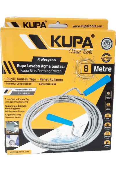 Kupa Lavabo Açma Sustası Teli 8 M Kupa Lavabo Açma Sustası Teli 8 M