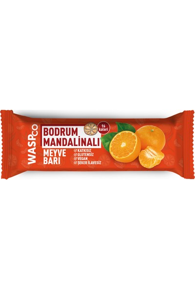 Waspco Bodrum Mandalinalı Glutensiz Meyve Barı 27 gr