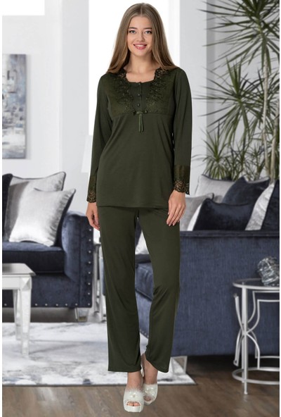 Mecit 5323 Yeşil Lohusa Pjama Takımı