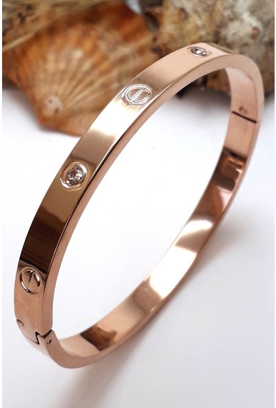 Novella Takı Zirkon Taşlı Paslanmaz Çelik Cartier Bileklik Bilezik 18 cm Novella Takı Zirkon Taşlı Paslanmaz Çelik Cartier Bileklik Bilezik 18 cm