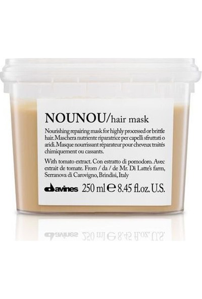 Davines Nounou Besleyici ve Koruyucu Bakım Maskesi 250 ml Davines Nounou Besleyici ve Koruyucu Bakım Maskesi 250 ml