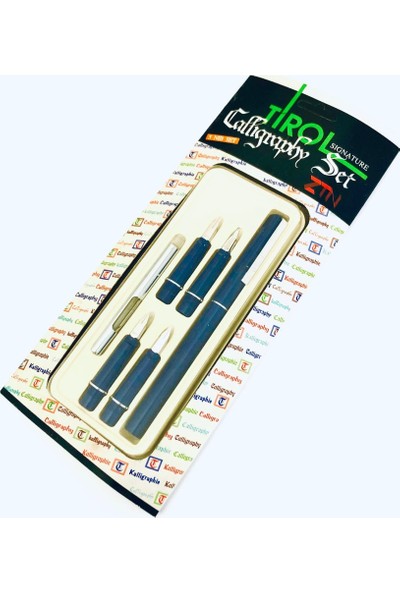 Tirol Kesik Uçlu Dolma Kalem Seti 5'li Tirol Kesik Uçlu Dolma Kalem Seti 5'li