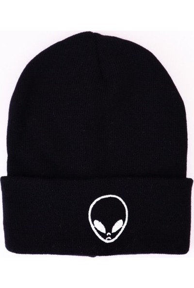 Makko Polo Alien Baskılı Siyah Bere Makko Polo Alien Baskılı Siyah Bere