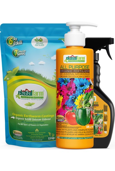 Ekosolfarm Organik Gübre Seti 3 Ürün 1 Arada
