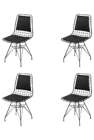 Sandalyen Burada 4'lü Tel Sandalye