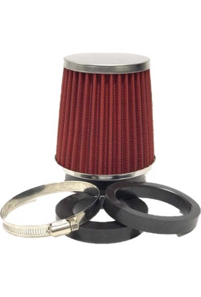 Carub Hava Filtresi 2 Aparat Krom Kırmızı (Küçük)