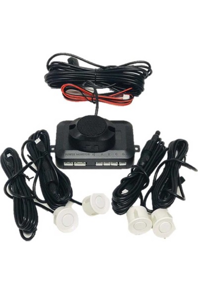 Carub Park Sensörü Sesli 22 mm Beyaz 4 Sensör