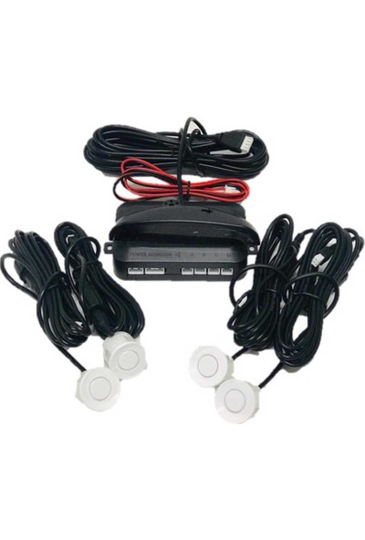 Carub Park Sensörü Ekranlı 22 mm Beyaz 4 Sensör