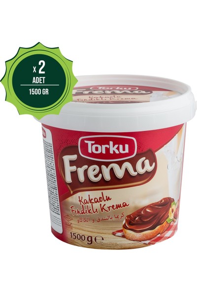 Torku Frema Kakaolu Fındık Kreması 1.5 Kg X2 Torku Frema Kakaolu Fındık Kreması 1.5 Kg X2