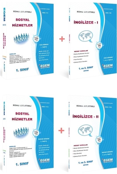 AÖF Sosyal Hizmetler 1. Sınıf 1 ve 2. Dönem Tüm Dersler Güz- Bahar