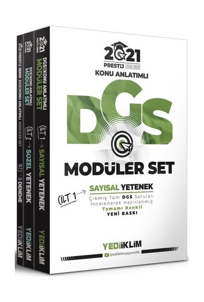Yediiklim Yayınları 2021 Prestij Serisi DGS Konu Anlatımlı Modüler Set Tamamı Renkli-3 Cilt Yediiklim Yayınları 2021 Prestij Serisi DGS Konu Anlatımlı Modüler Set Tamamı Renkli-3 Cilt