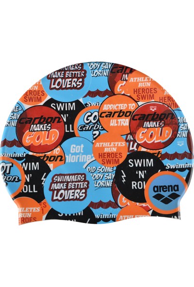 Arena 94171202 Print Jr. Silikon Çocuk Yüzücü Bone