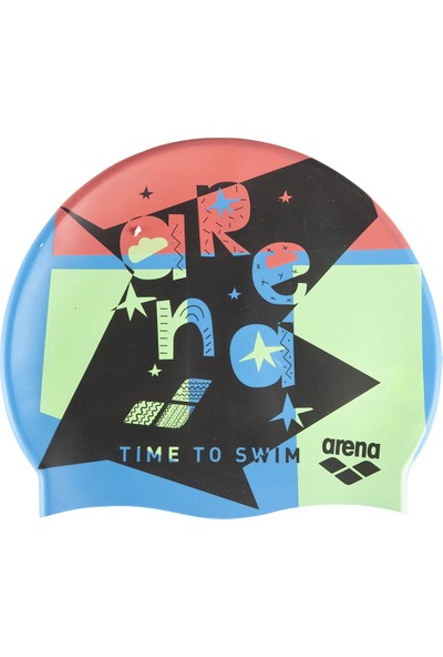 Arena 94171200 Print Jr. Silikon Çocuk Yüzücü Bone