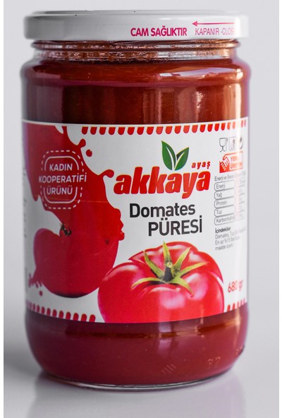 Ayaş Akkaya Köyü Ayaş Akkaya Kooperatifi Domates Püresi 680 gr