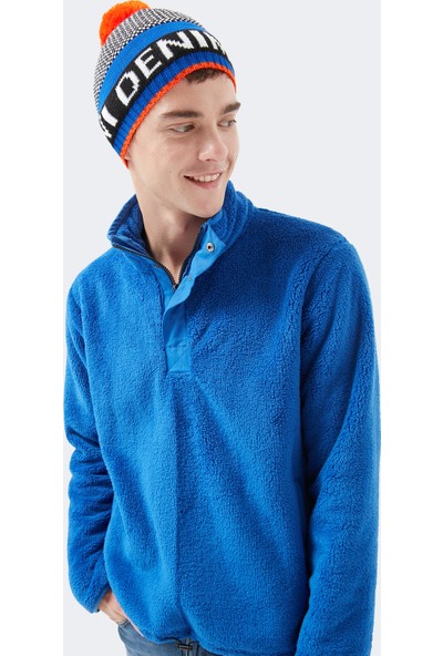 Mavi Erkek Mavi Baskılı Ponponlu Bere 092213-32213