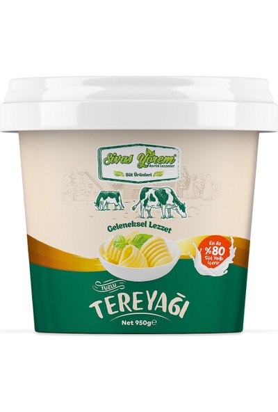 Sivas Yörem Tuzlu Tereyağ 950 gr Sivas Yörem Tuzlu Tereyağ 950 gr