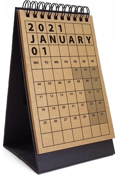 Ingilizce Masa Takvimi - Siyah Kraft Ingilizce Masa Takvimi - Siyah Kraft