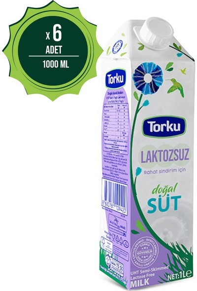 Torku Uht Yarımyağlı Laktozsuz Süt 1 Lt X6 Torku Uht Yarımyağlı Laktozsuz Süt 1 Lt X6