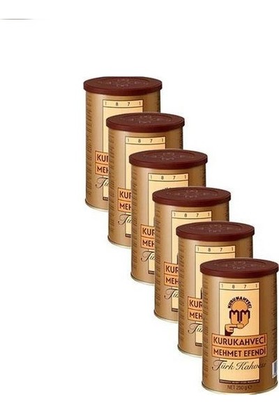 Kuru Kahveci Mehmet Efendi Türk Kahvesi 250 gr x 6'lı