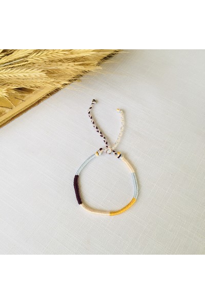 Pearl Beads Unisex Şans Ip Bileklik (Halhal)