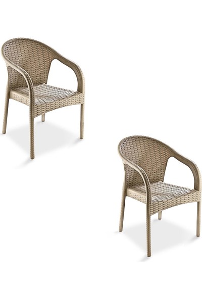 Holiday Ege Rattan Koltuk Cappuchino| 2'li Set