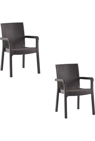 Holiday Markiz 2'li Rattan Koltuk Kahverengi | 2'li Set